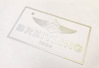 Customized Nickel logo sticker Metal Labels Tags with adhesive